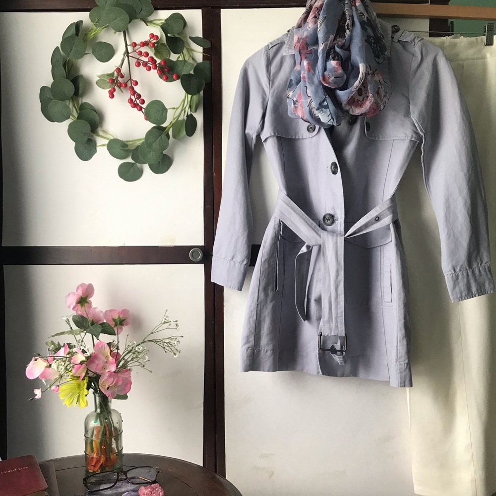 Cabi Light Blue Tanner Trench Coat. - Gem